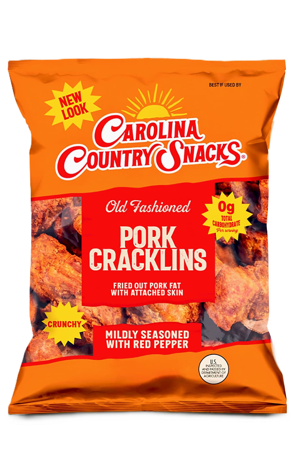 Carolina Country Snacks Mildly Seasoned Pork Cracklins with Red Pepper ...